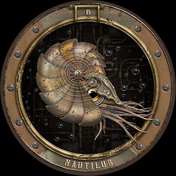 "Steampunk nautilus by Maxine Gadd " Sticker for Sale by Maxine Gadd | Redbubble