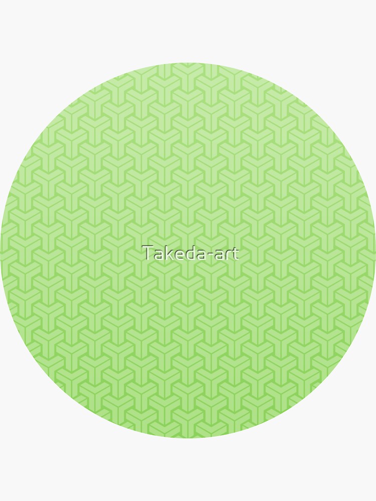 "Japan Kumikikko Pattern in Green" Sticker for Sale by Takeda-art | Redbubble