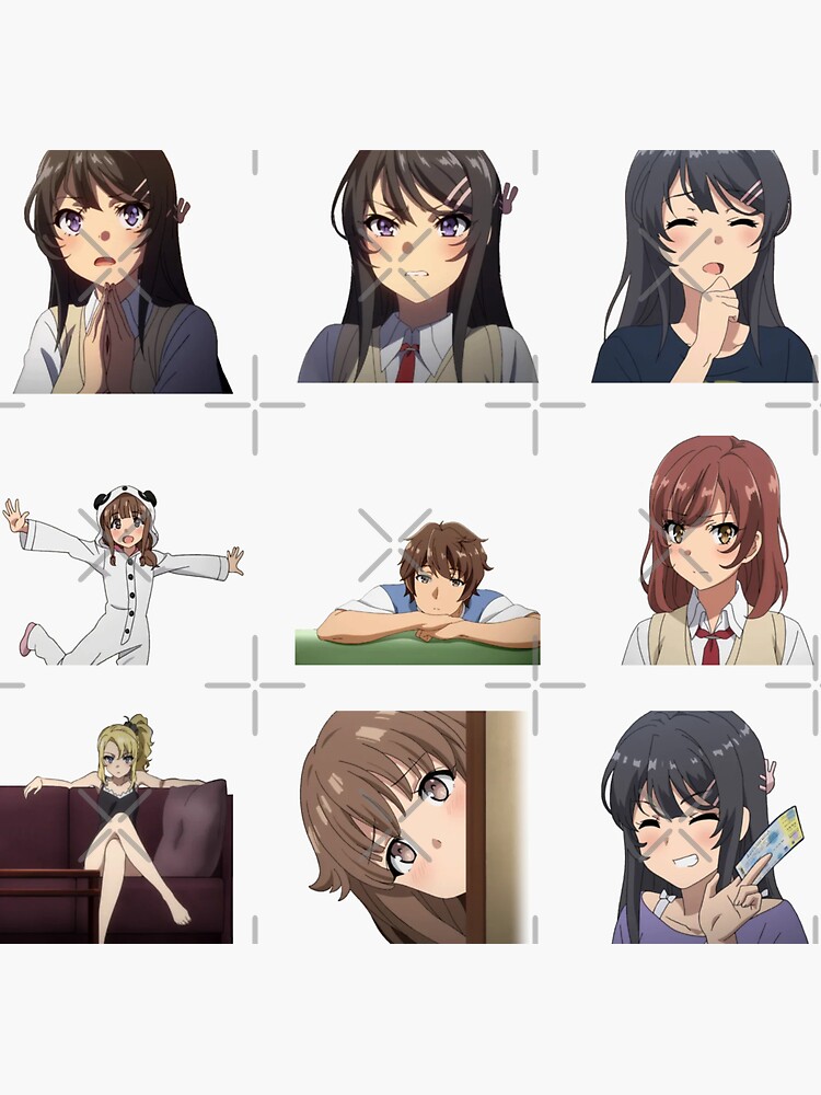 " Mai Sakurajima - Bunny Girl Senpai pack Sticker" Sticker for Sale by youssef-ezz | Redbubble