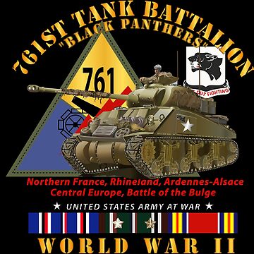 "Army - 761st Tank Battalion - Black Panthers - w Tank w SSI WWII EU ...