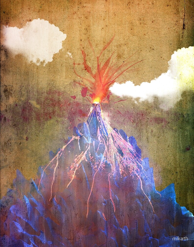 "Abstract volcano eruption" by mikath | Redbubble