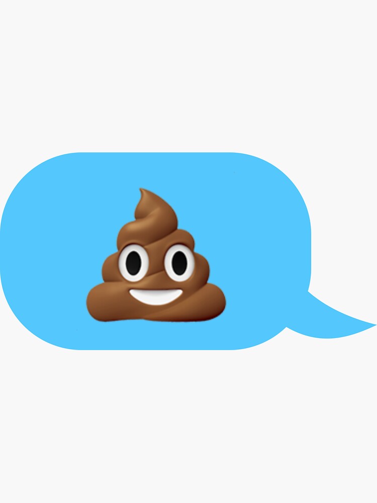 "Poop Emoji Text Message" Sticker for Sale by bryngo | Redbubble