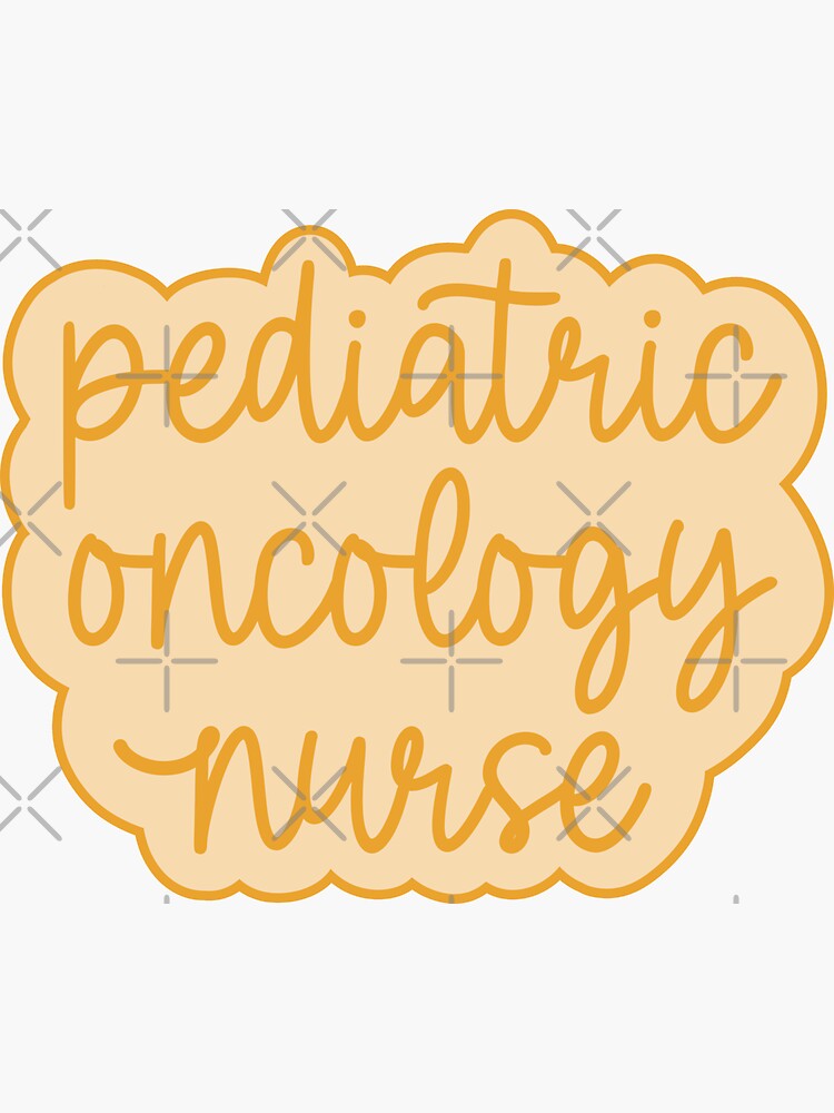 "Aesthetic Pediatric Oncology Nurse Mustard Yellow" Sticker for Sale by ...