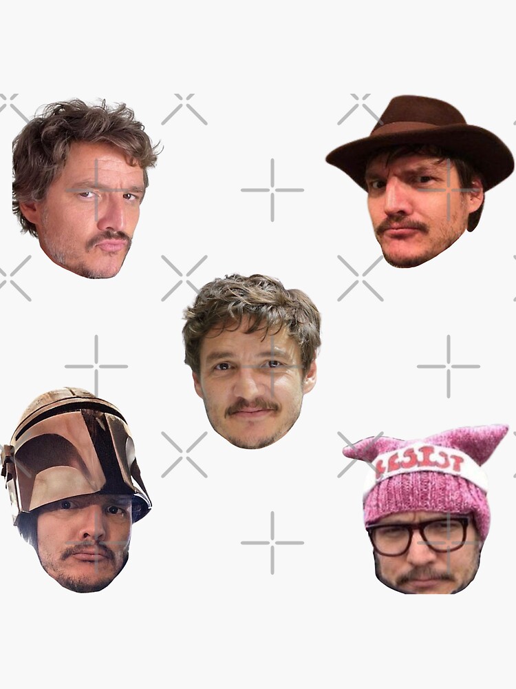 Pedro Pascal Funny Face Assortment Pack Sticker