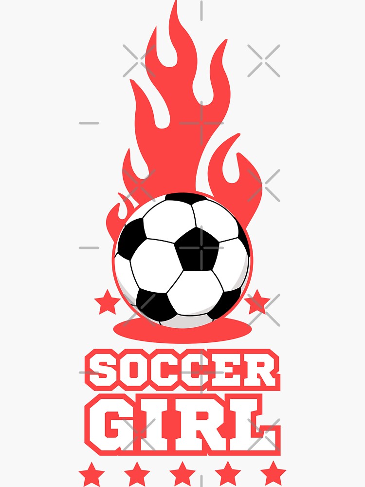 "Soccer Girl - White - Soccer Players Girls" Sticker for Sale by ...