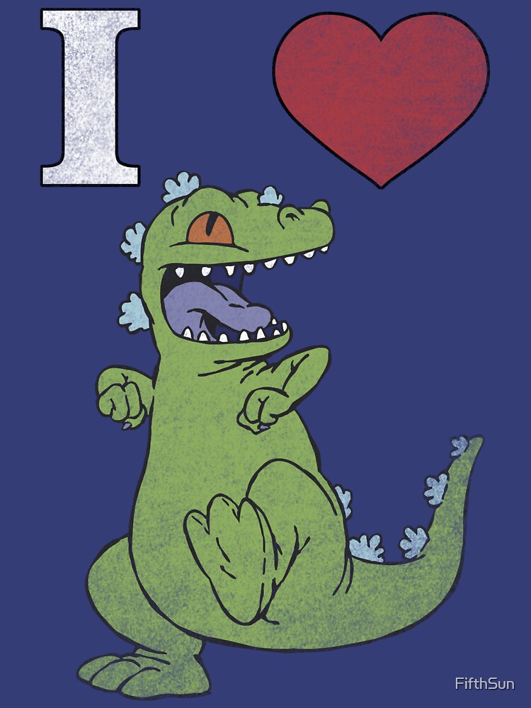 "Rugrats I Love Reptar Distressed Heart Poster" T-shirt for Sale by ...