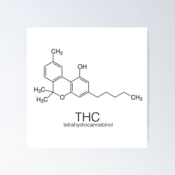 "THC - Molecule " Poster for Sale by DoskiStore | Redbubble