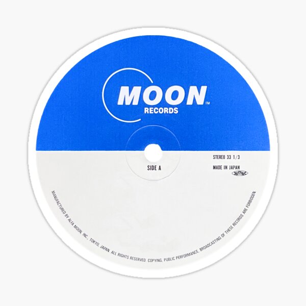 "Moon Records Side A Label Blank" Sticker for Sale by ItsCanaan | Redbubble