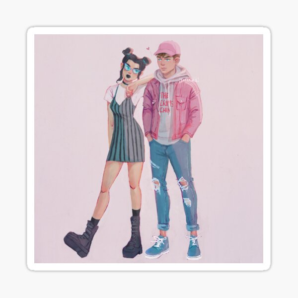 "Timmy and Tootie" Sticker by Tasiams | Redbubble