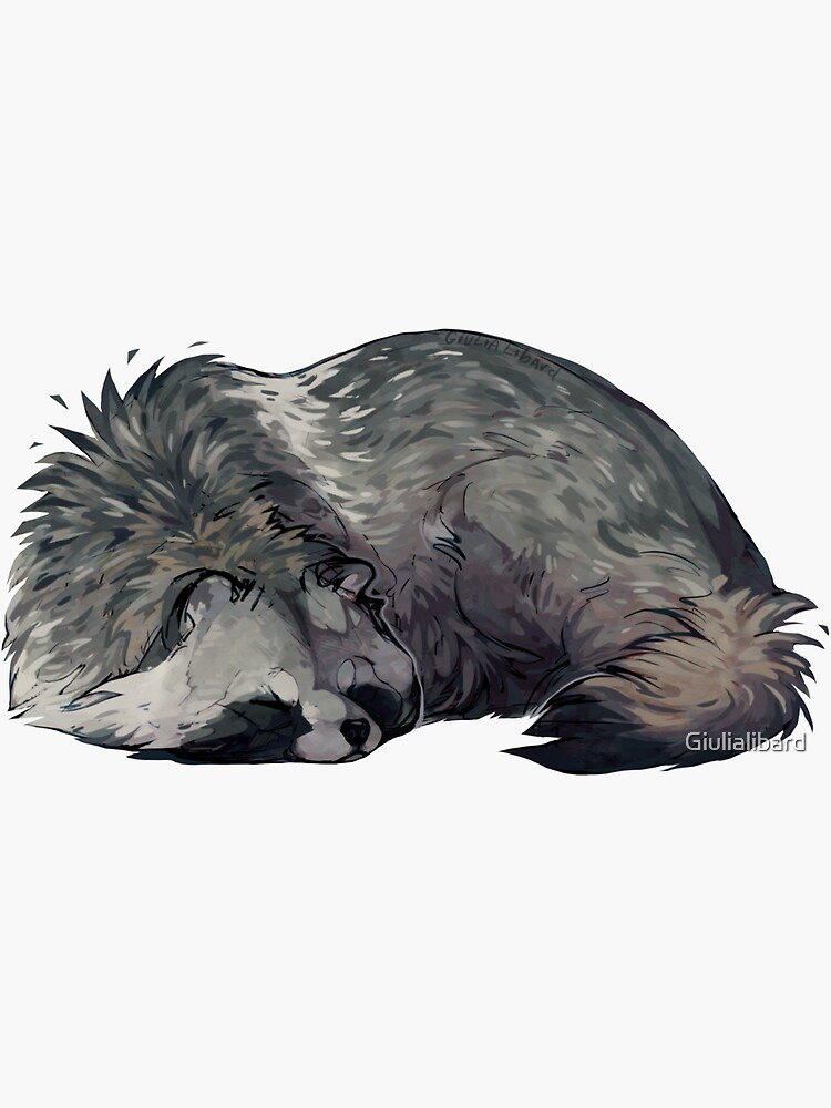 "Sleeping tanuki" Sticker for Sale by Giulialibard | Redbubble