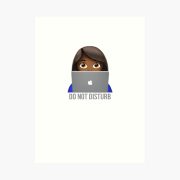 "Do Not Disturb Female Emoji" Art Print by Prestige313 | Redbubble