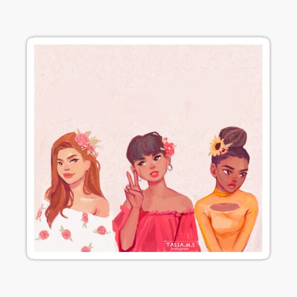 "flower girls" Sticker for Sale by Tasiams | Redbubble