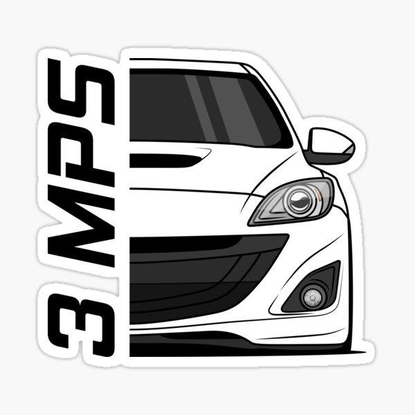 "Front 3 MPS Mazdaspeed3" Sticker for Sale by goldentuners | Redbubble