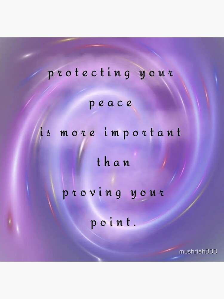 "protecting your peace > proving your point #3" Sticker for Sale by ...