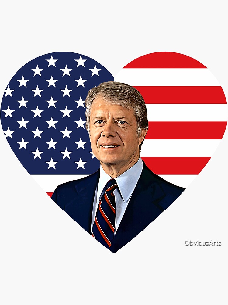 "jimmy carter president design" Sticker for Sale by ObviousArts | Redbubble