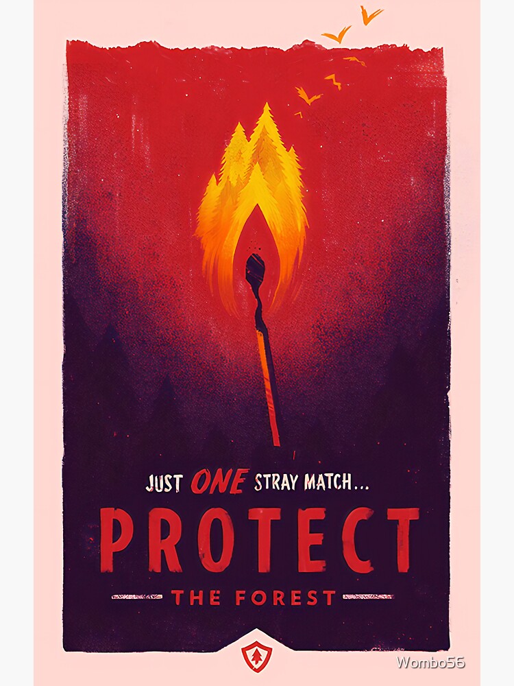 "Protect Firewatch Poster" Sticker for Sale by Wombo56 | Redbubble