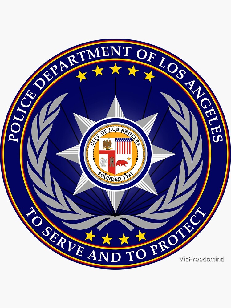 "LAPD" Sticker for Sale by VicFreedomind | Redbubble