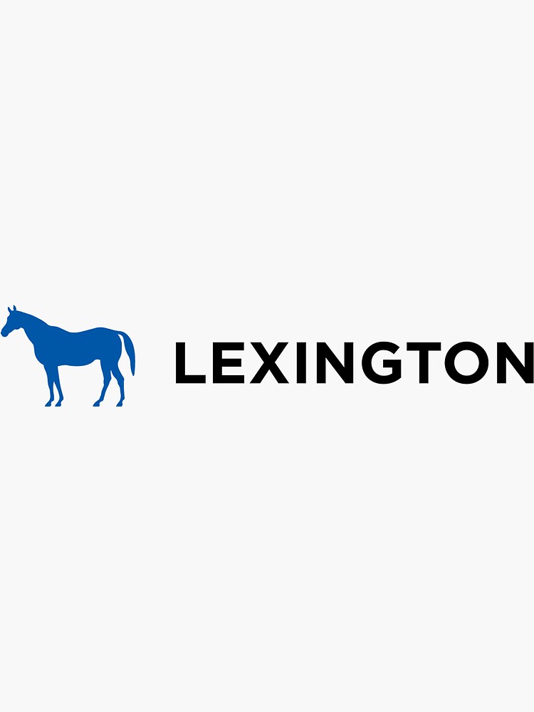"Lexington Kentucky Blue Horse" Sticker for Sale by jeniweast | Redbubble