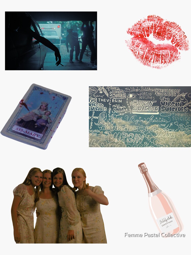 The Virgin Suicides Coquette Aesthetic Design Sticker Pack Pink Sticker For Sale By Femme