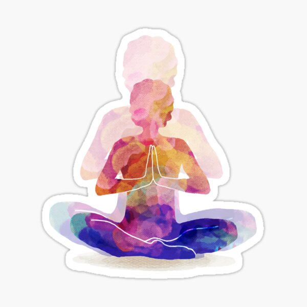 "Meditation" Sticker by fabien-p | Redbubble