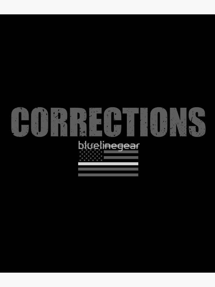 "Corrections Officer Thin Silver Line Flag" Art Print by bluelinegear ...