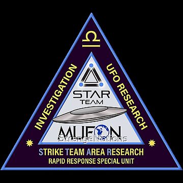 "MUFON (Mutual UFO Network) Triangular Star Team Patch Artwork" Sticker ...