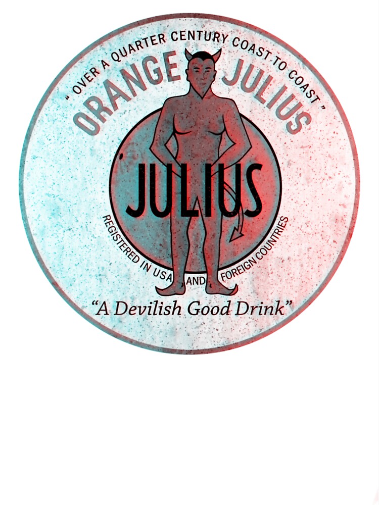 Orange Julius Devil Logo Devil Kiwi Fruit Juice In Cartoon Glass