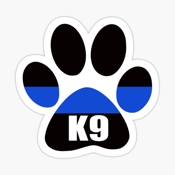 "K9 Thin Blue Line Paw" Sticker for Sale by bluelinegear | Redbubble
