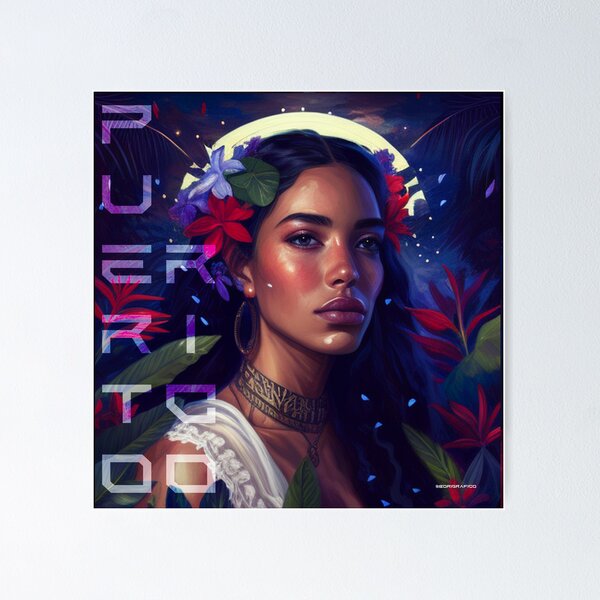 "PUERTO RICO QUEEN" Poster for Sale by BoriGrafico | Redbubble