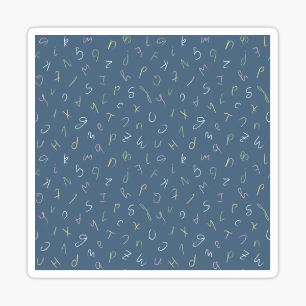 "Alphabet navy" Sticker for Sale by sunshinestudiod | Redbubble