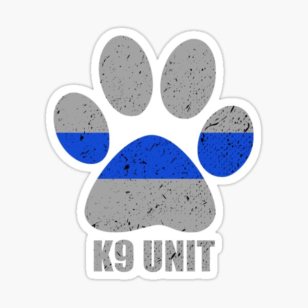 "K9 Unit Paw Thin Blue Line" Sticker for Sale by bluelinegear | Redbubble