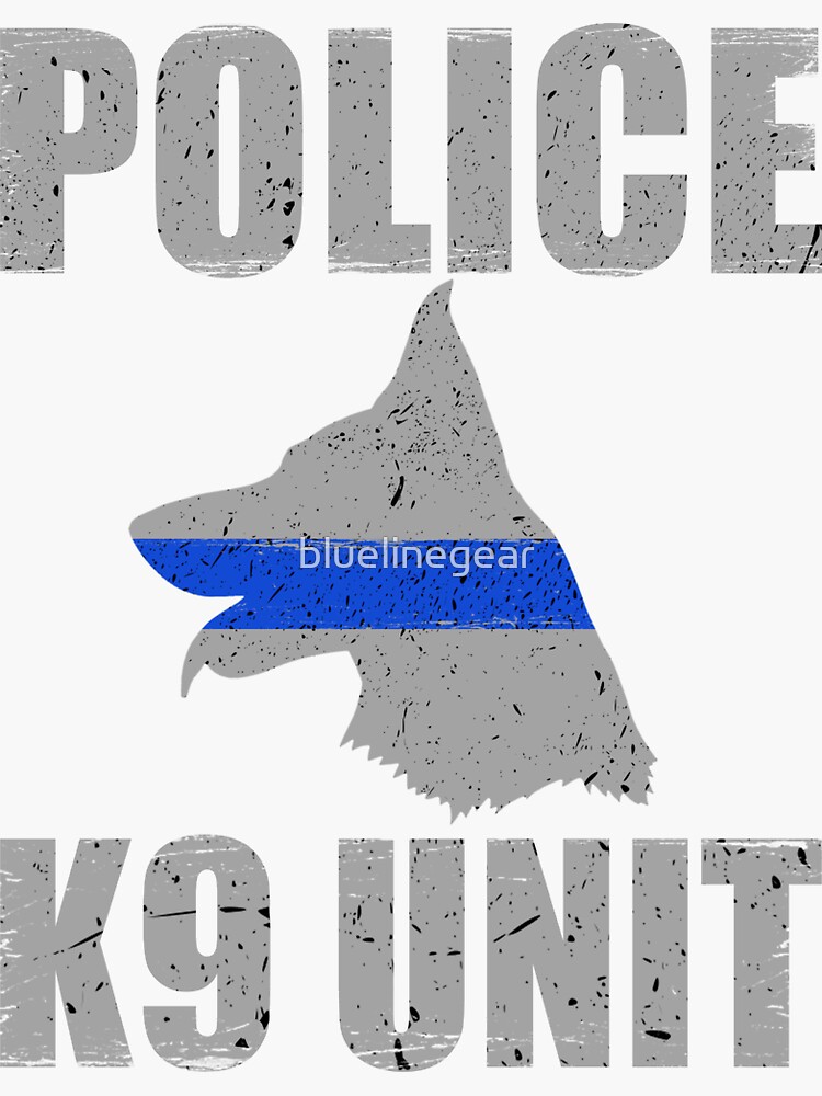 "Thin Blue Line Police K9 Unit" Sticker for Sale by bluelinegear ...