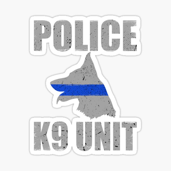 "Thin Blue Line Police K9 Unit" Sticker for Sale by bluelinegear ...
