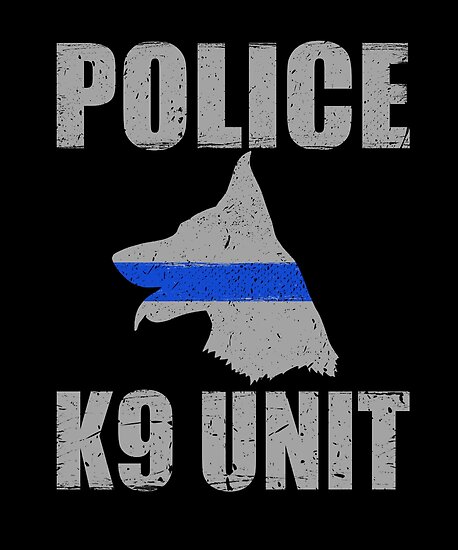 "Thin Blue Line Police K9 Unit" Poster by bluelinegear | Redbubble