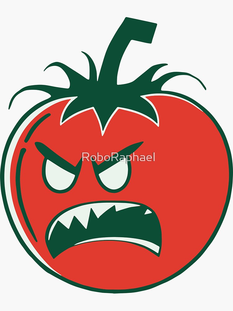 "Angry Tomato " Sticker for Sale by RoboRaphael | Redbubble