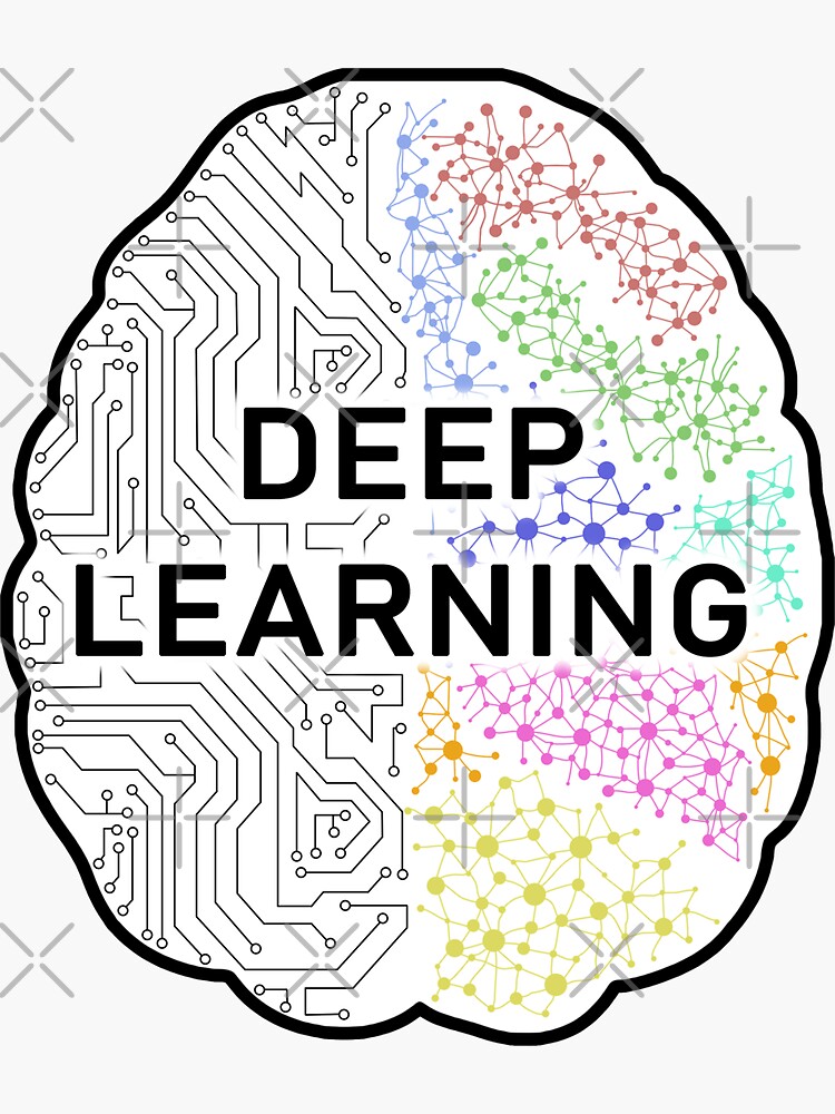 "deep learning " Sticker for Sale by FunnyGrief | Redbubble