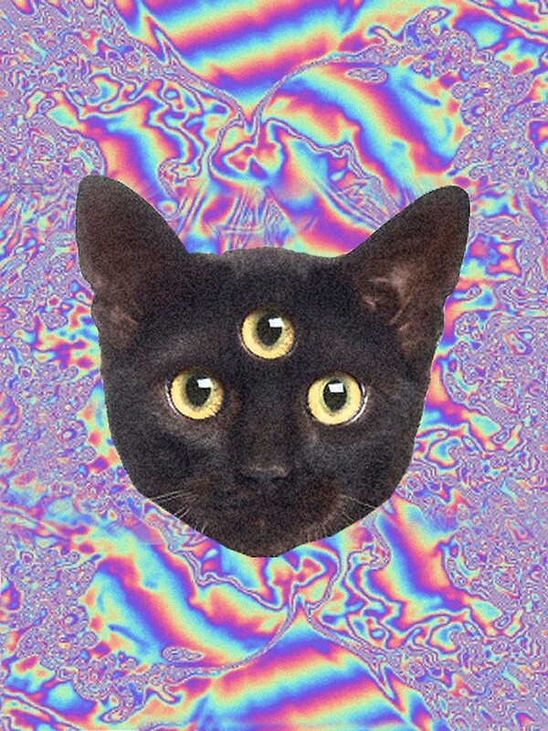 "Trippy cat" by Kittbitt | Redbubble