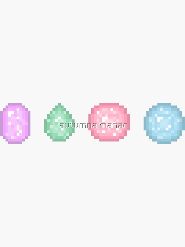 "pixel pastel jewels" Sticker for Sale by autumnalmanac | Redbubble