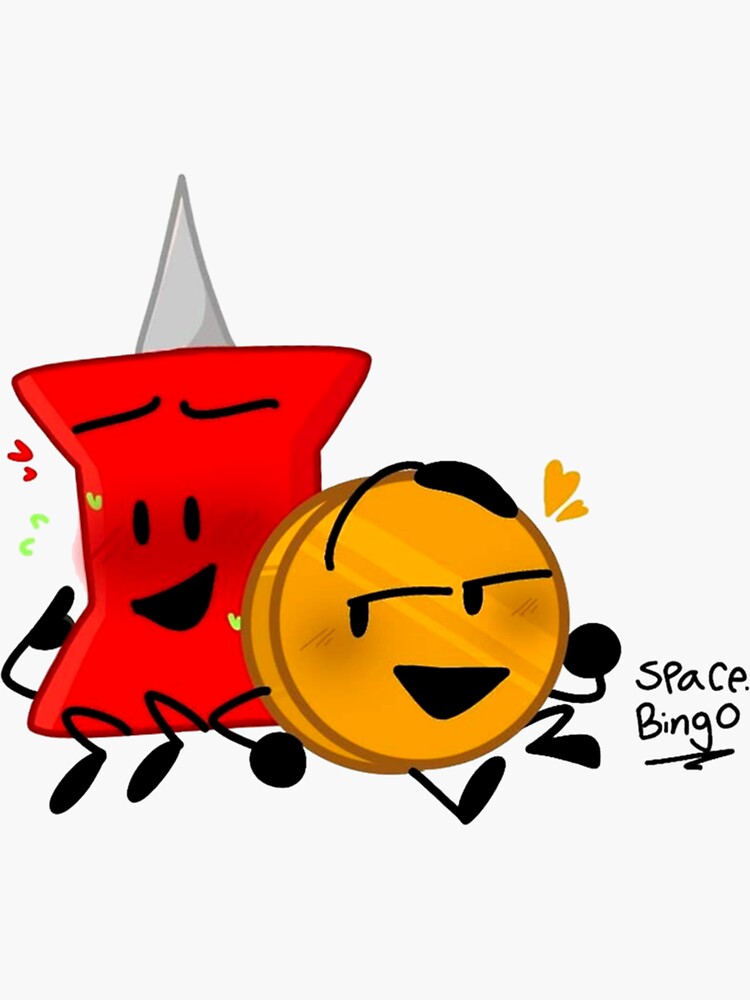 "Pin bfb " Sticker for Sale by Boyceidem | Redbubble