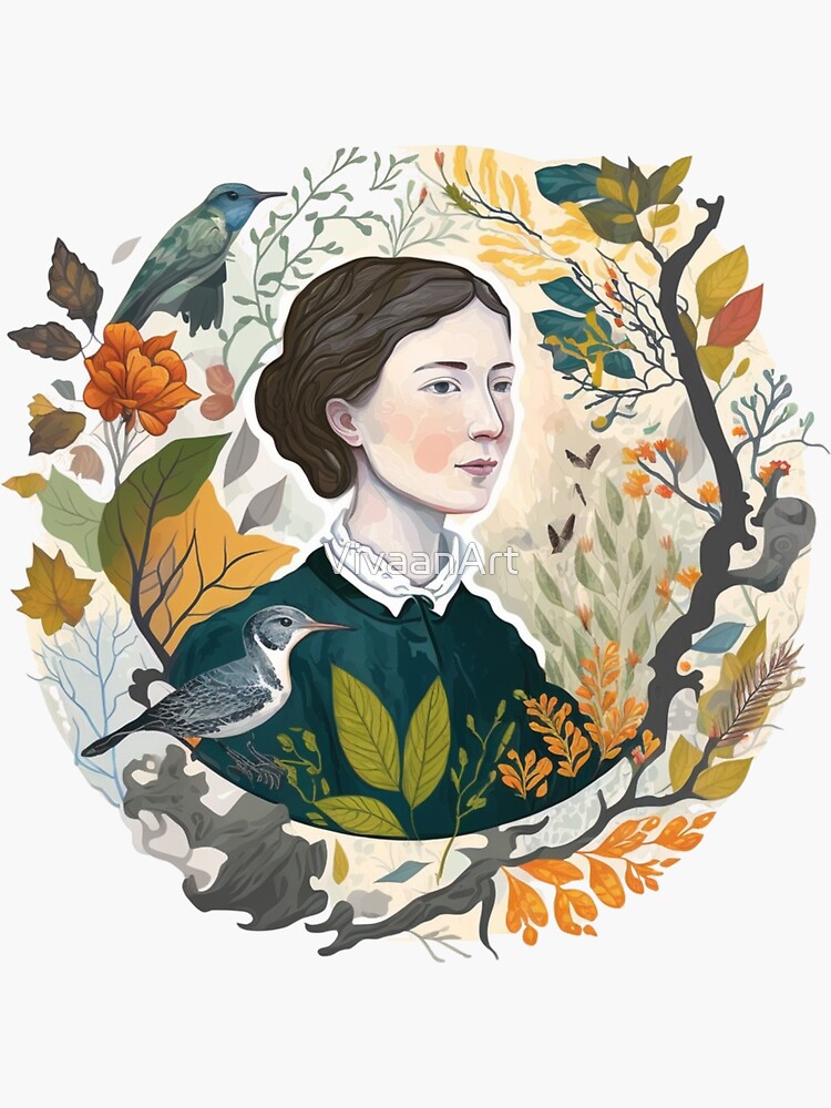 "Emily Dickinson fan made sticker" Sticker for Sale by VivaanArt ...