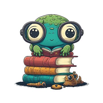 "Cute Bookworm" Sticker for Sale by Coolea | Redbubble
