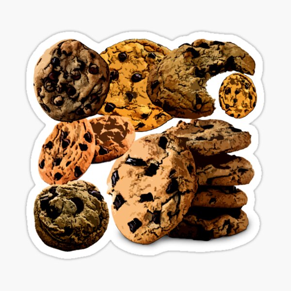 "Chocolate Chip Cookies" Sticker by kawaiikastle | Redbubble