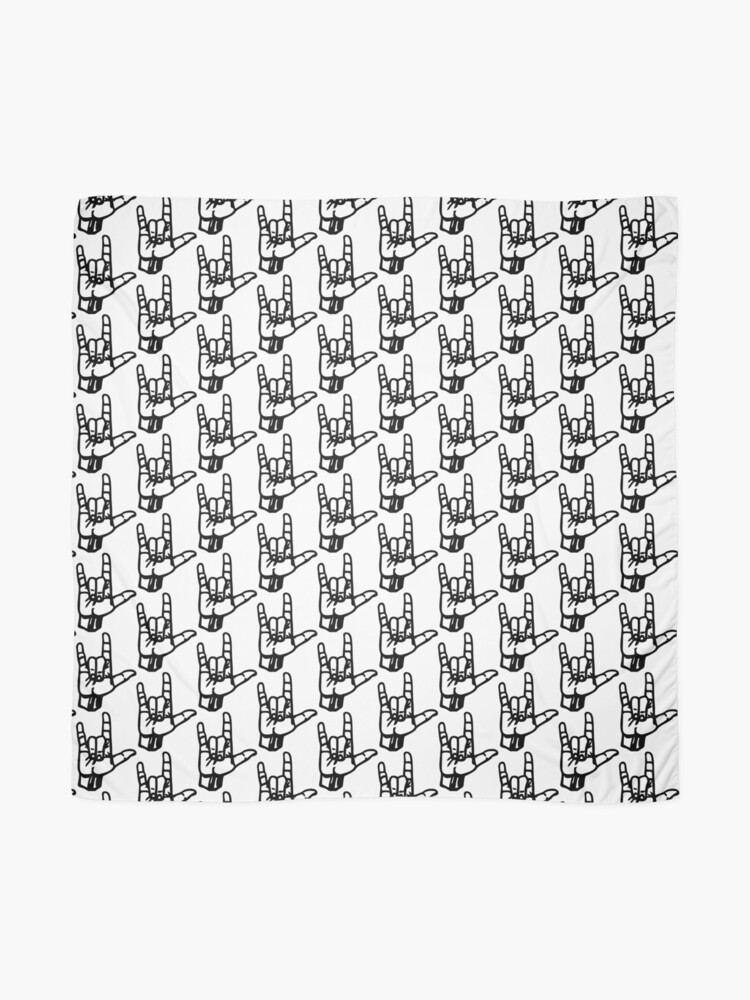 "I love you - ASL/BSL" Scarf by sandraklasson | Redbubble