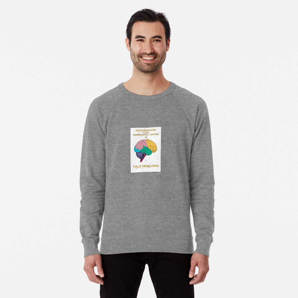 "Fully Developed Prefrontal Cortex—25th Birthday Card" Sticker for Sale ...