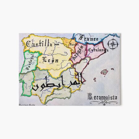 "Map of the Spanish Reconquista" Art Board Print for Sale by ...