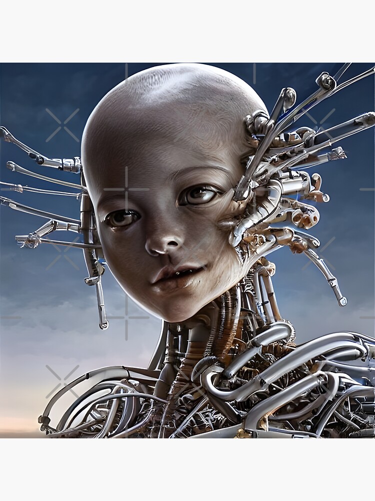 "Cyber/Bio-mechanical girl" Sticker for Sale by Jwsto | Redbubble