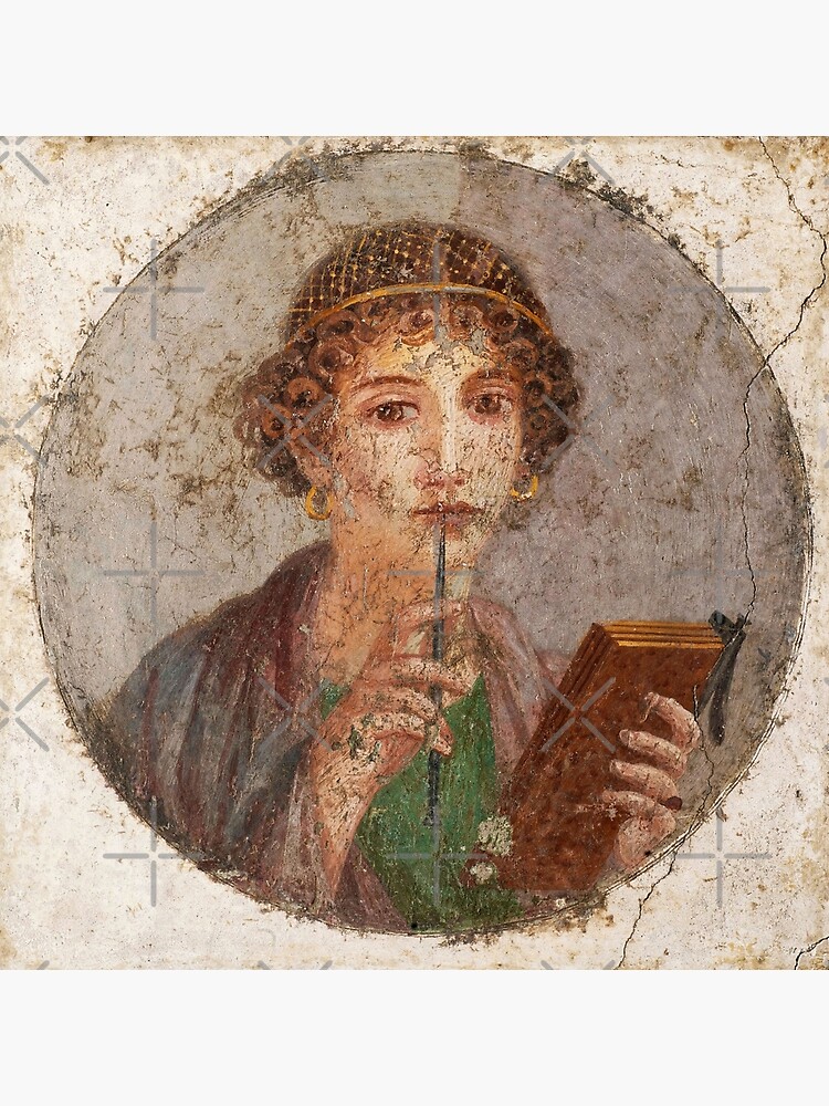 "Portrait of Sappho, Pompeii (HD)" Poster for Sale by star-burst ...