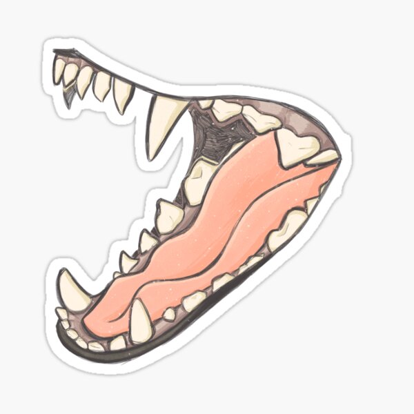 "Wolfish Grin" Sticker for Sale by Hal-Hyena | Redbubble
