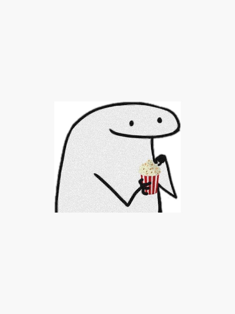"Flork meme popcorn ? " Sticker for Sale by 17Secrets | Redbubble