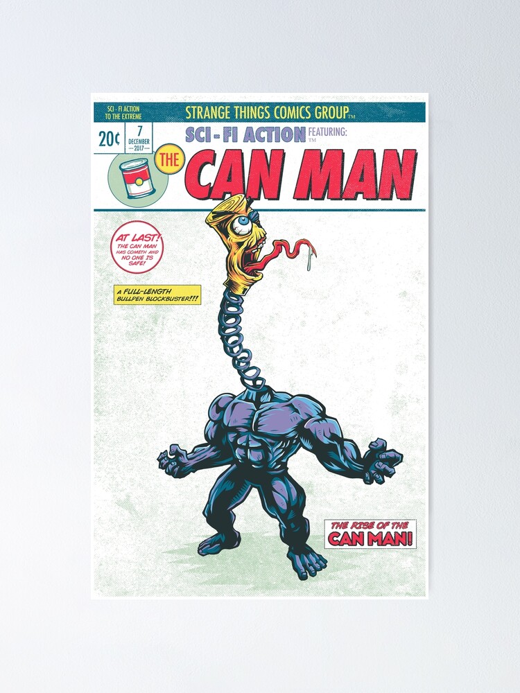 "Can Head Comic" Poster for Sale by strangethingsA | Redbubble